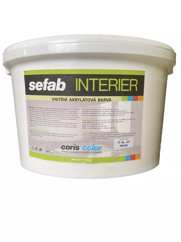 SEFAB interier 15kg (akrylátová barva na sádrokarton) | VASTAP