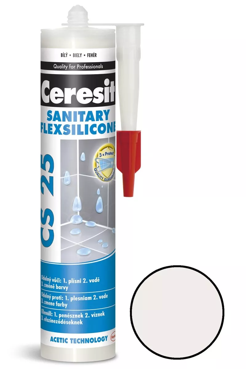 CERESIT CS 25 sanitární silikon jasmine 280ml | VASTAP