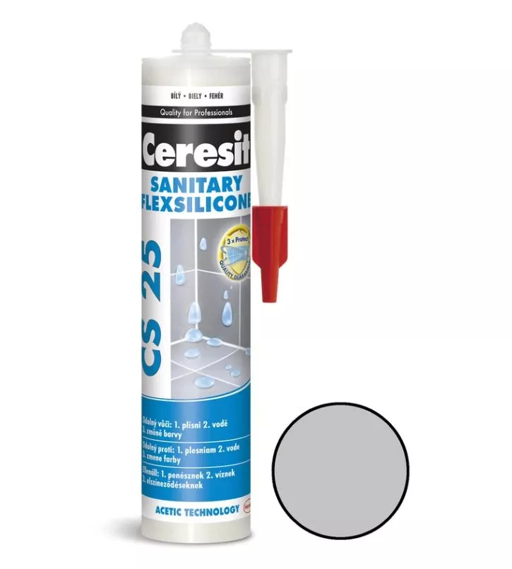 CERESIT CS 25 sanitární silikon manhattan 280ml | VASTAP