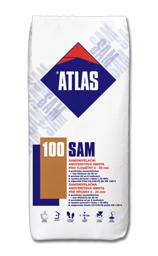 ATLAS SAM 100 Nivelační anhydrit. hmota 25kg (5-30mm) 35MPa | VASTAP