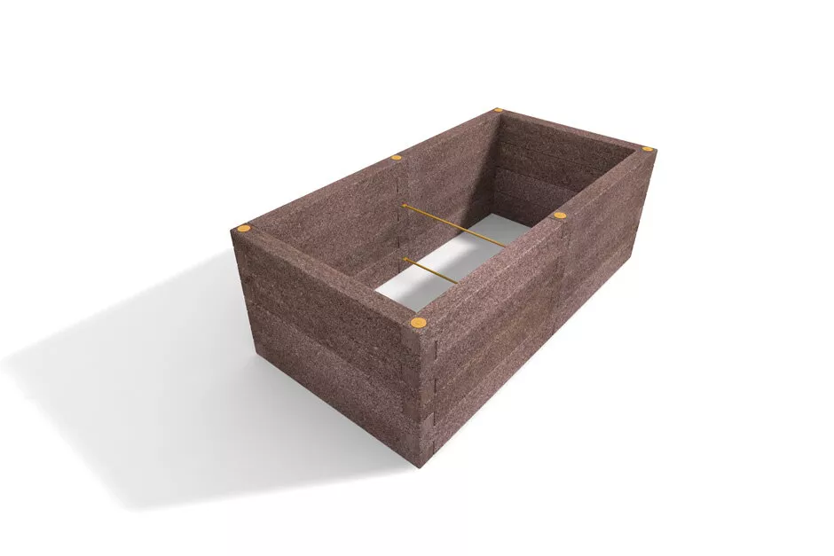 LEIER Durisol Vysoký záhon typ R 120x230x80cm | VASTAP