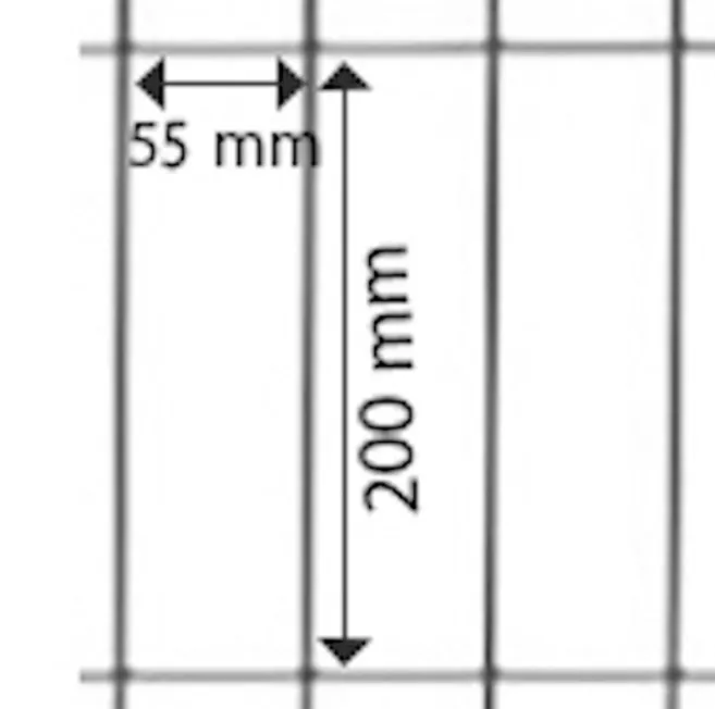 PSK Plotový panel 3D eko, výška 2030 mm, oko 50 x 200 mm, antracit | VASTAP