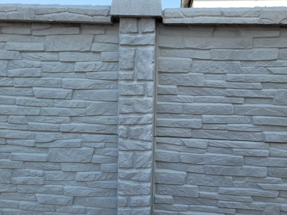 REMU Betonový plot - panel NOVÁ BŘIDLICA (40x200x4,5cm) oboustr ...