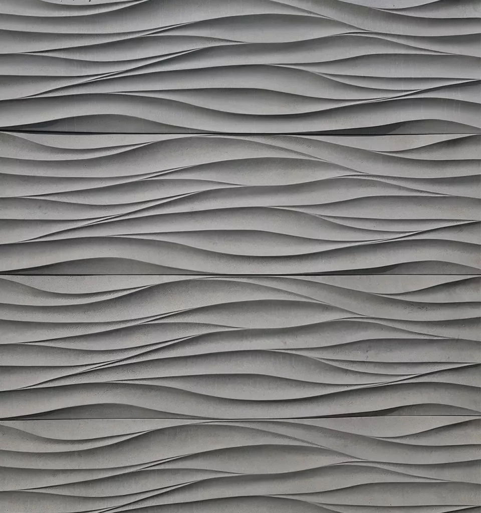 REMU Betonový plot - panel VLNKA (50x200x4,5cm) jednostr. přírodní | VASTAP